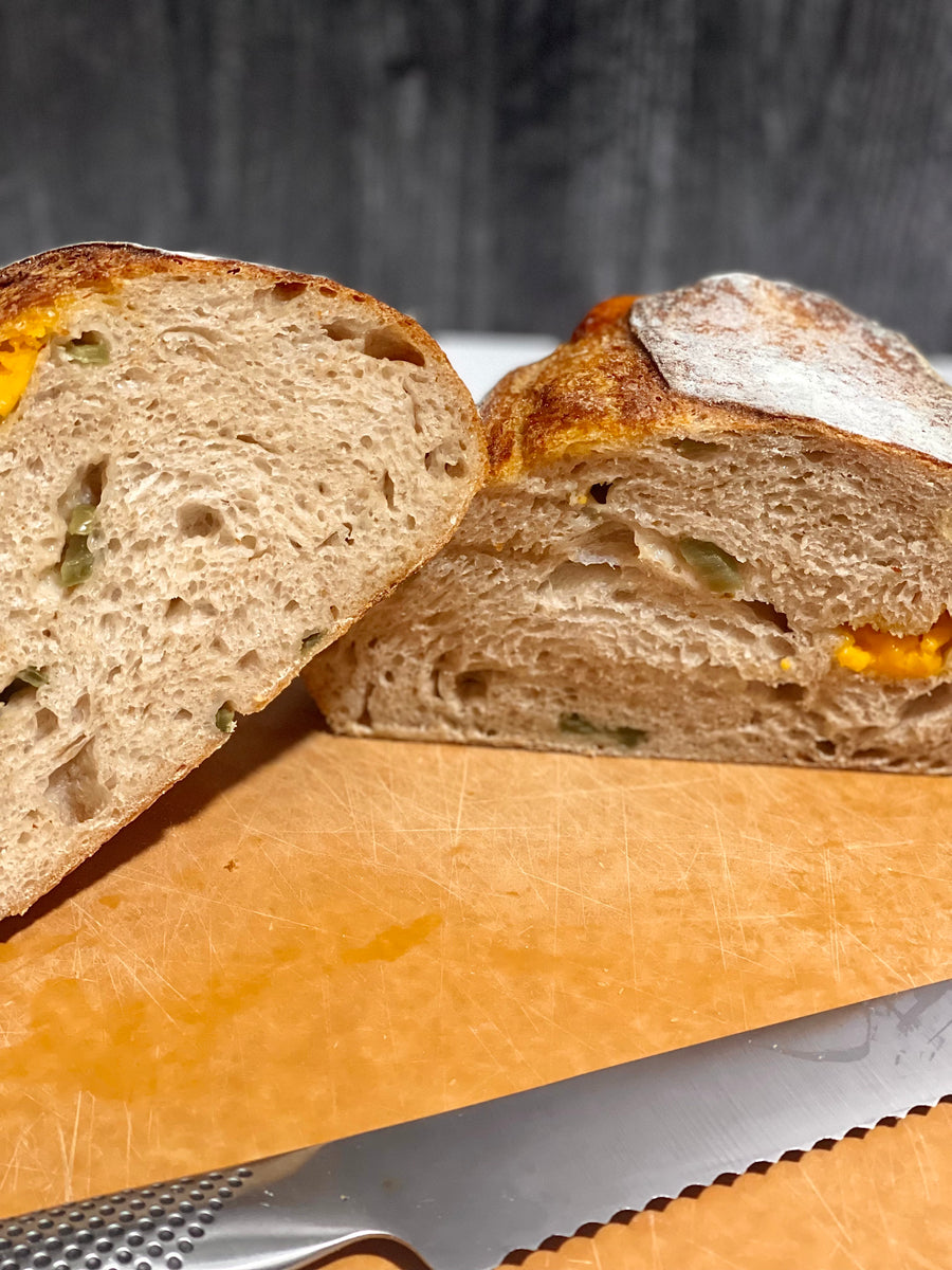 Hatch Chile Cheddar Sourdough(D) – The Bread Underground LLC